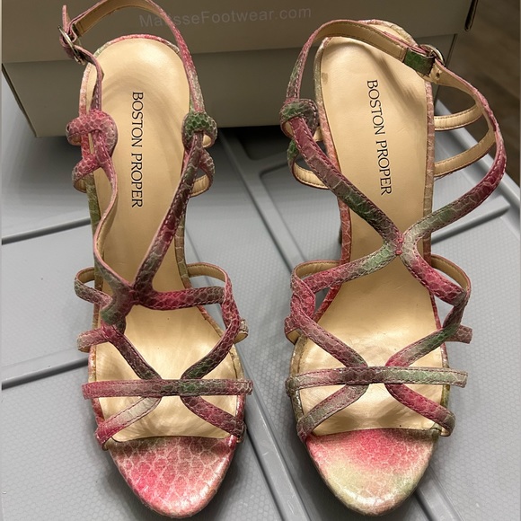 Boston Proper | Shoes | Boston Proper Snake Skin Caged Platform Sandals ...